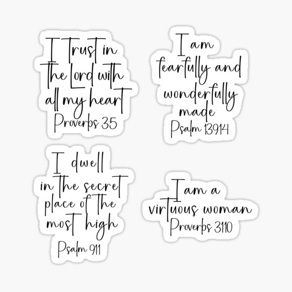 "Personal Inspirational Bible Verses for all ages" Sticker for Sale by ...