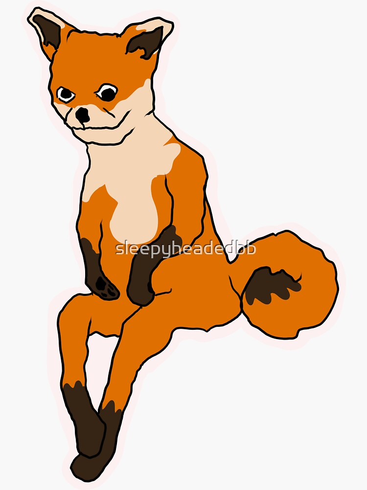 "Taxidermy Fox" Sticker for Sale by sleepyheadedbb | Redbubble