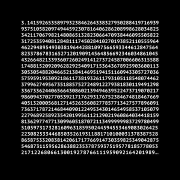 "3.14159... Pi to 1,000 Decimal Points" Art Board Print for Sale by ...