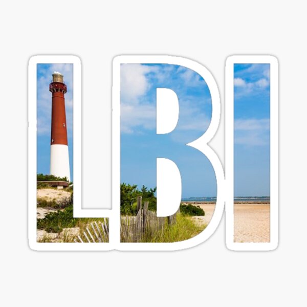 "Long Beach Island LBI New Jersey Letters" Sticker for Sale by ...