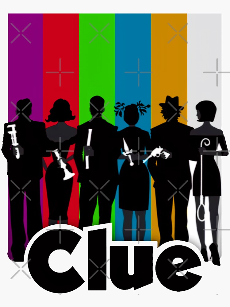 "Classic Clue Movie" Sticker for Sale by wirsanka | Redbubble