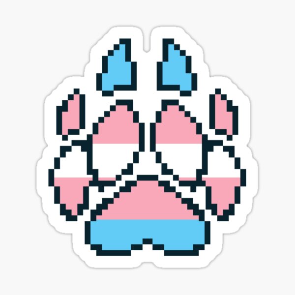 "Furry Paw Pride Transgender Flag" Sticker for Sale by daxiclies ...
