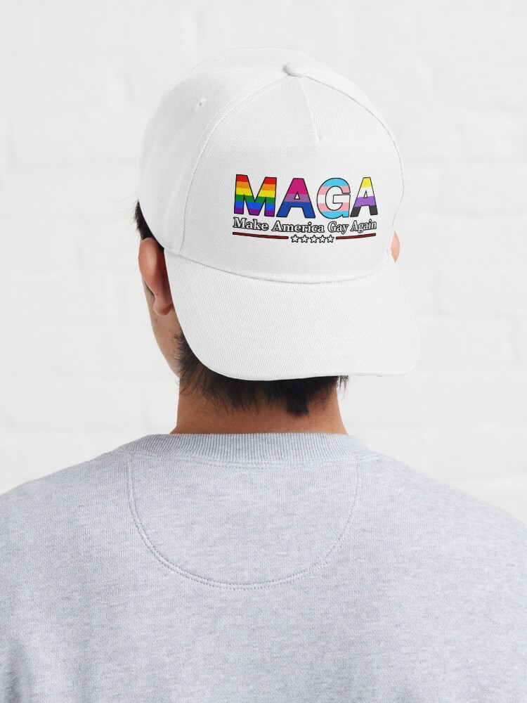 "MAGA: Make America Gay Again w/ Black Outline" Cap for Sale by ...