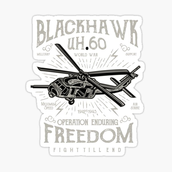 "Blackhawk UH 60 - Operation Enduring Freedom" Sticker by flipper42 ...