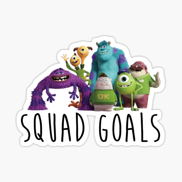 "SQUAD GOALS" Sticker for Sale by hannabtti | Redbubble