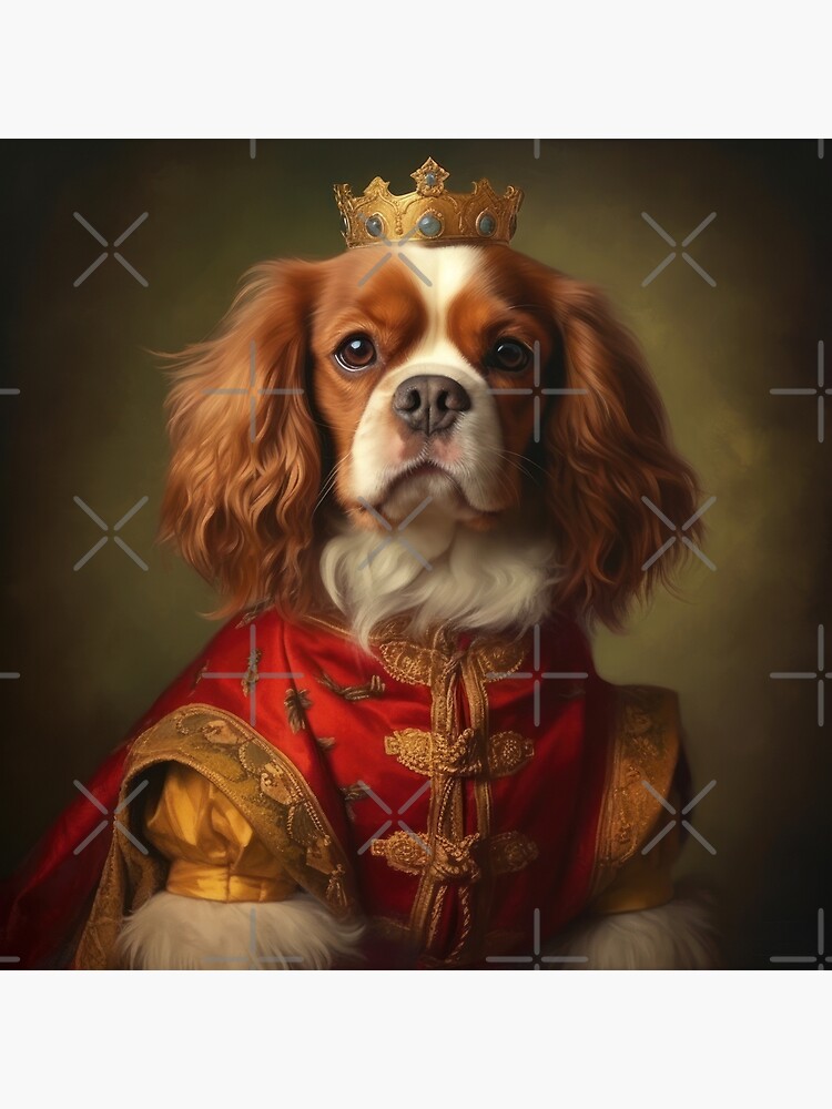 "Cavalier King Charles Spaniel King or Queen. Dog Wears Royal Crown ...