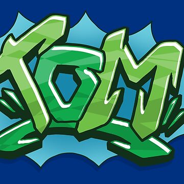 "Tom graffiti lettering" Sticker for Sale by NameGraffiti | Redbubble