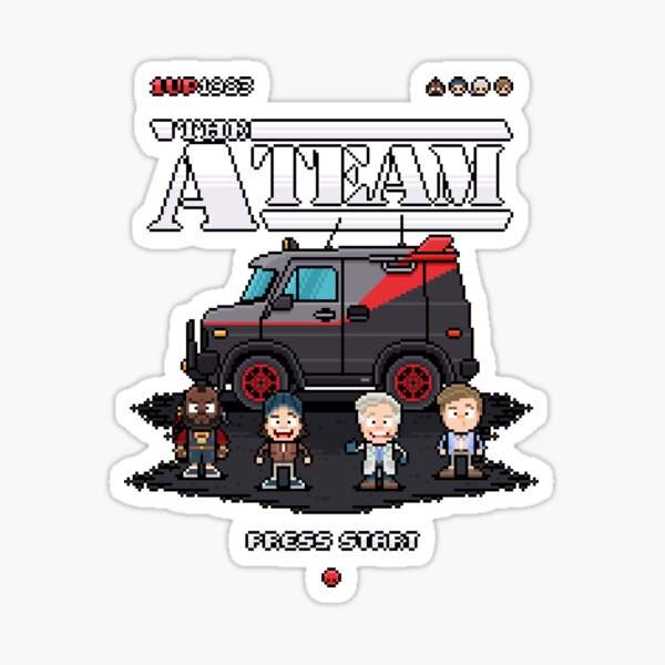 "The A-Team Pixel Art" Sticker for Sale by theoluk | Redbubble