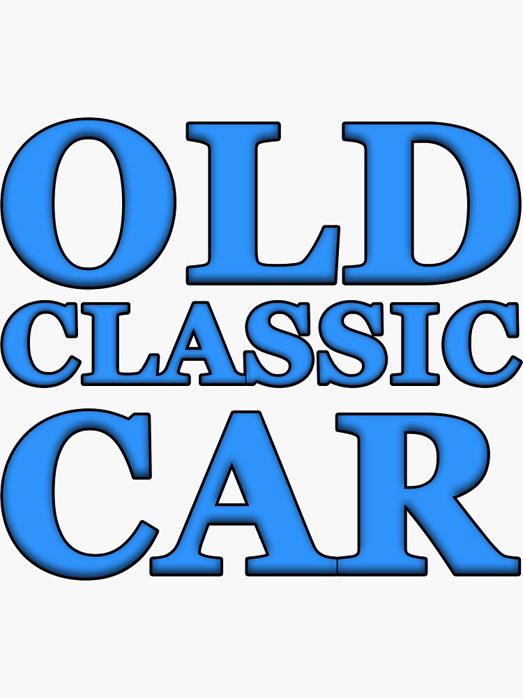 "Old Classic Car logo (transparent background)" Sticker for Sale by OldClassicCar | Redbubble