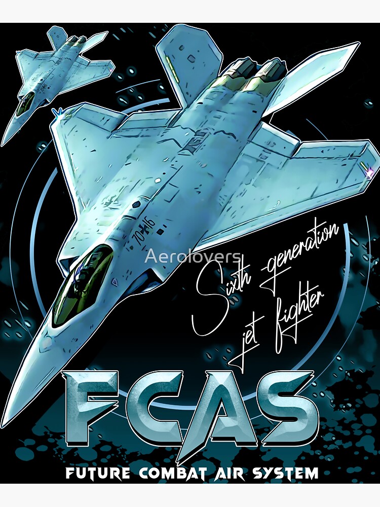 "FCAS Future Combat Air System Sixth Generation Jet Fighter" Sticker for Sale by Aerolovers ...
