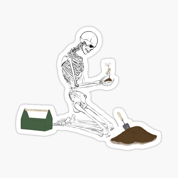"Bone Gardener" Sticker for Sale by Clawberry | Redbubble