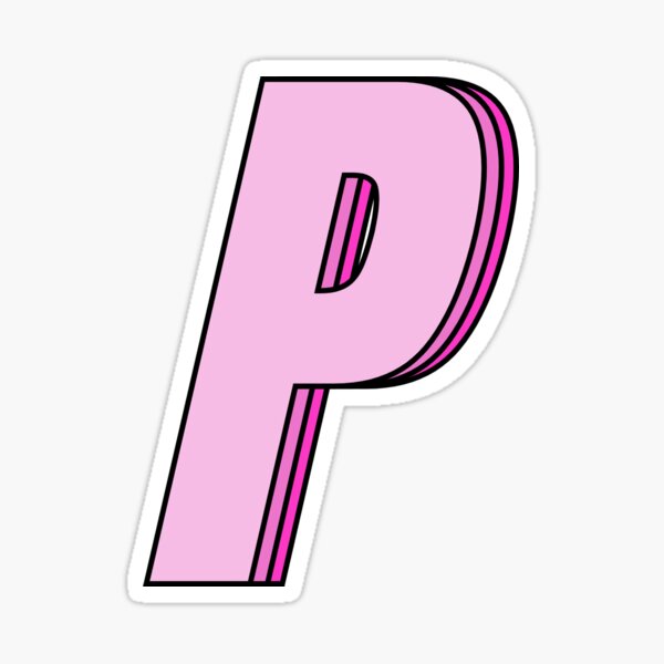 ""P" Letter" Sticker for Sale by MaryNielsonC | Redbubble