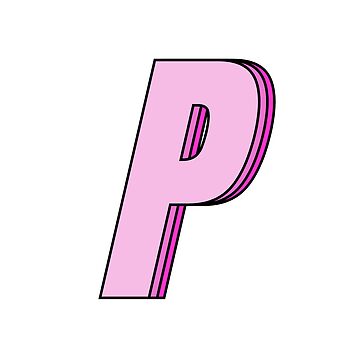 ""P" Letter" Sticker for Sale by MaryNielsonC | Redbubble