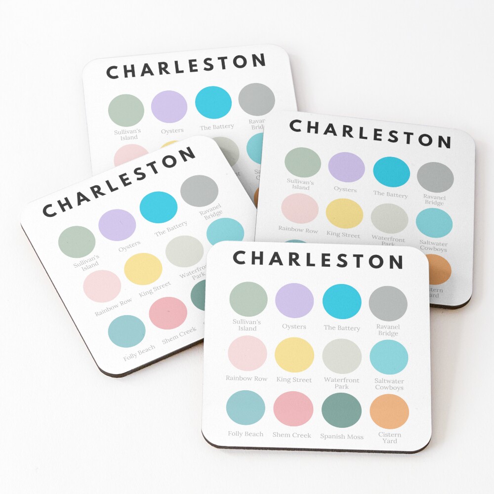 "Charleston Color Palette" Sticker for Sale by annesleyemma | Redbubble