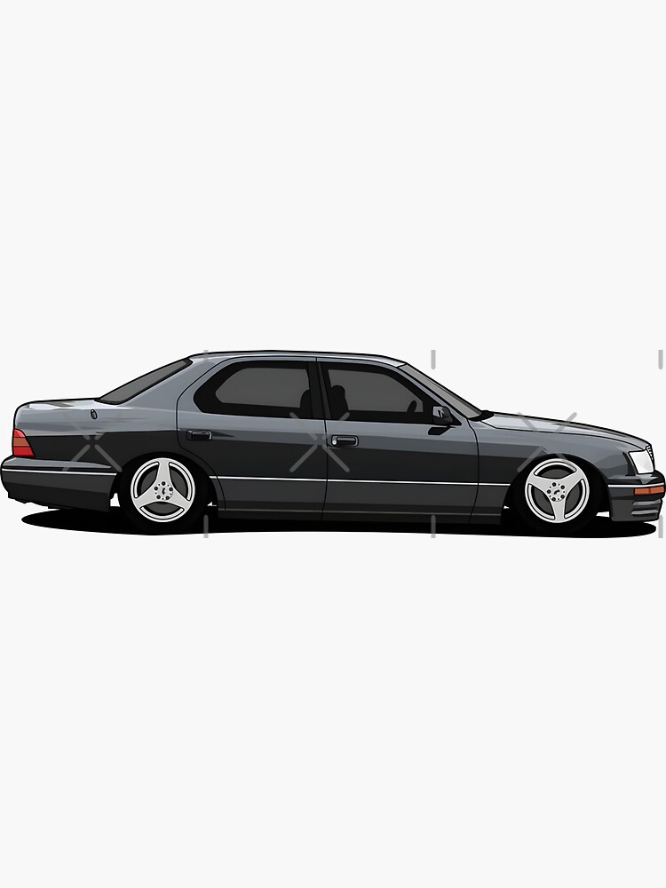"LS 400 Stance Three Spoke" Sticker for Sale by Slammed Sketches ...