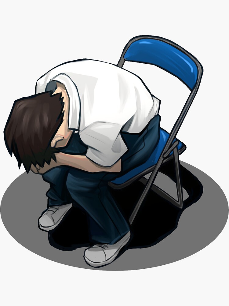 "shinji chair" Sticker for Sale by uglyc0re | Redbubble