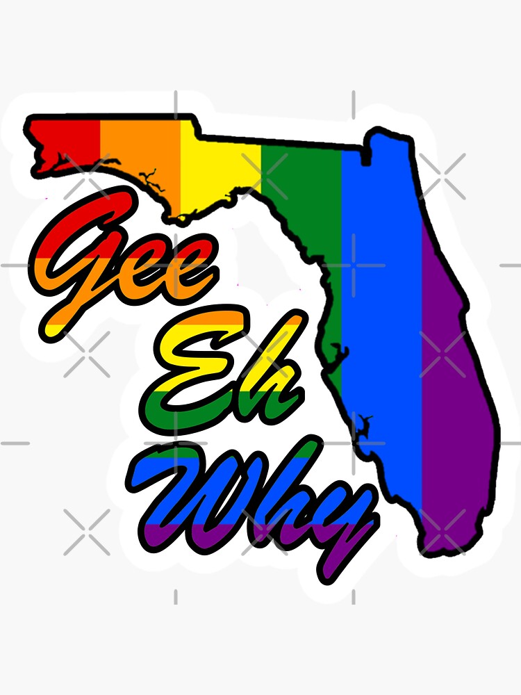 "Gee Eh Why in Florida - White" Sticker for Sale by michaelbaber ...