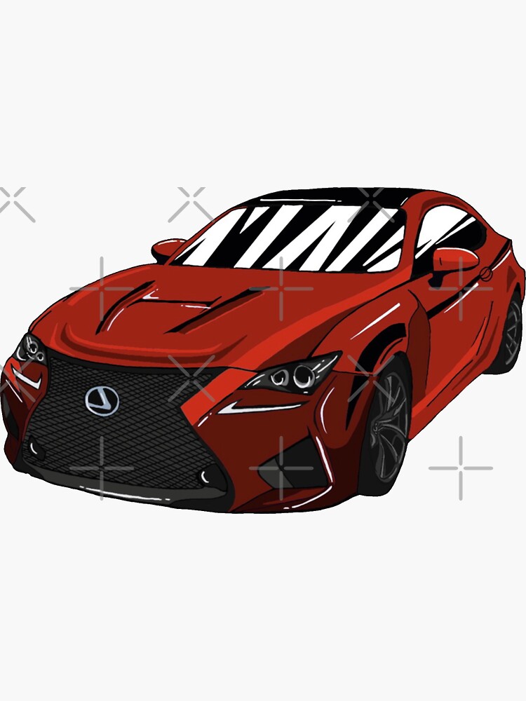 "Red lexus racing jdm car" Sticker for Sale by Gingercitrus31 | Redbubble