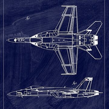 "F-18 Super Hornet Blueprint" Poster for Sale by StanArt02 | Redbubble