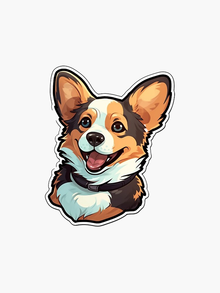 "Cute Tri Color Pembroke Welsh Corgi" Sticker for Sale by CharlieAndMe ...