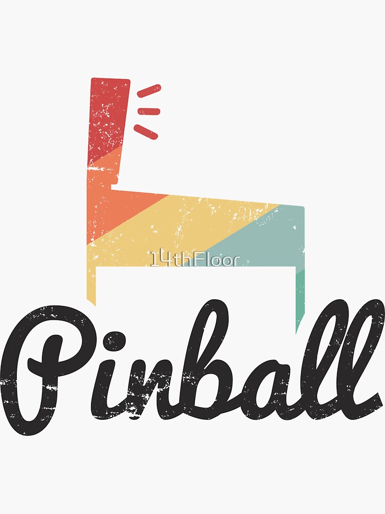 "Pinball Machine Retro Vintage" Sticker for Sale by 14thFloor | Redbubble
