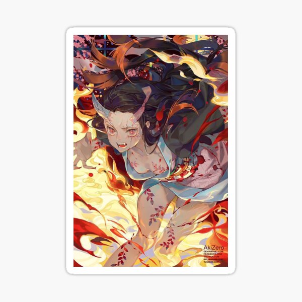"Nezuko Kamado" Sticker for Sale by Sajiiii | Redbubble