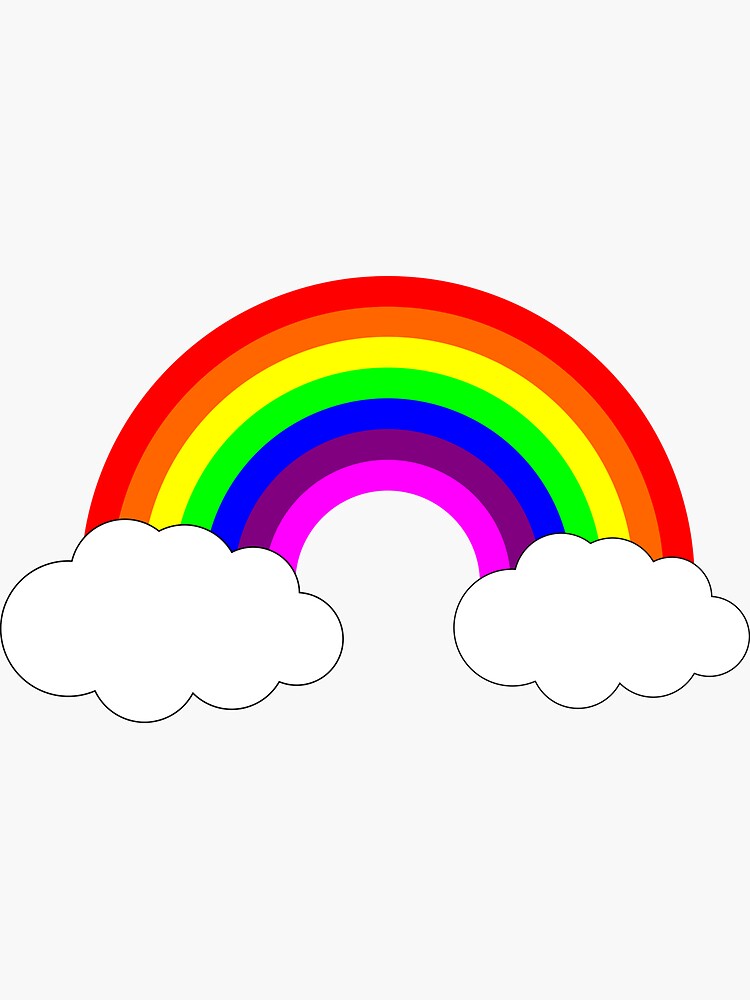 "Simple Rainbow" Sticker by Feelklin | Redbubble