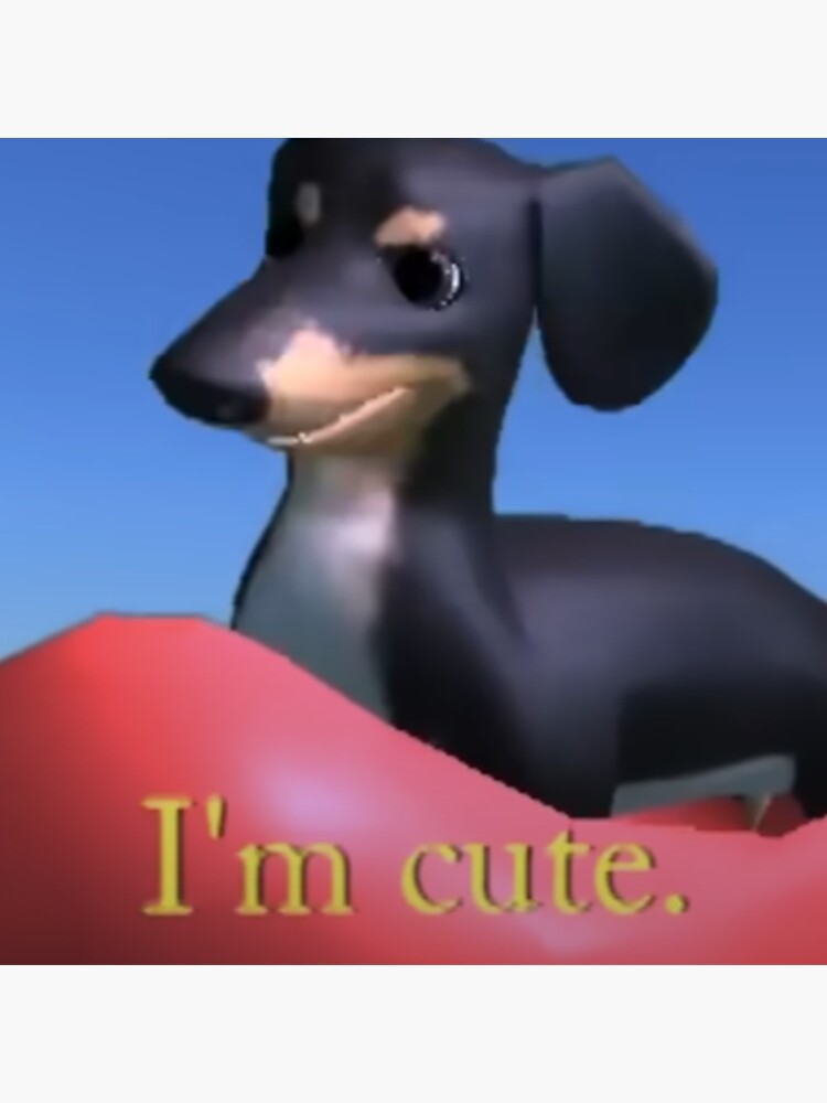 "I'm cute." Sticker for Sale by RiskyBicky | Redbubble
