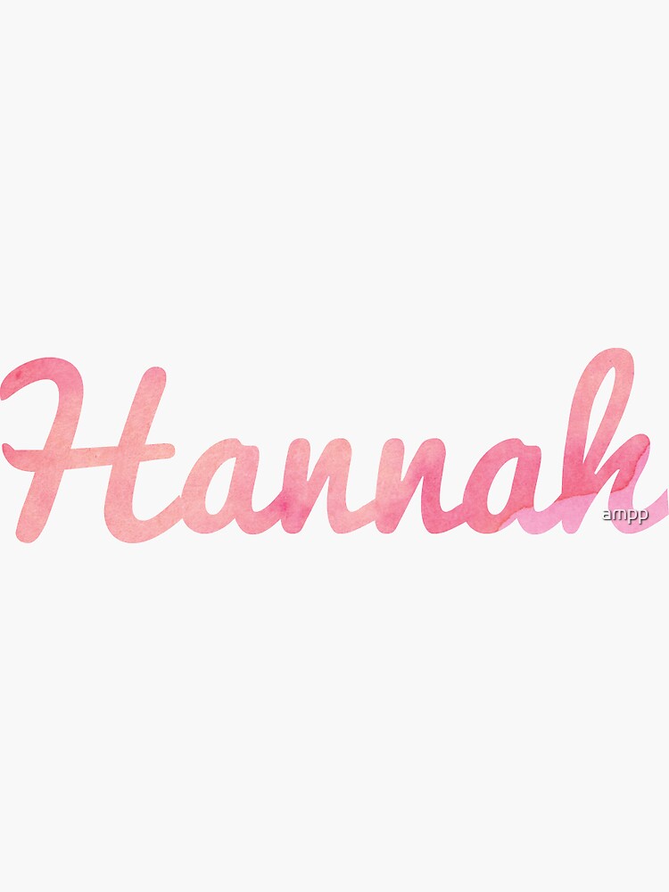 "Hannah" Sticker for Sale by ampp | Redbubble