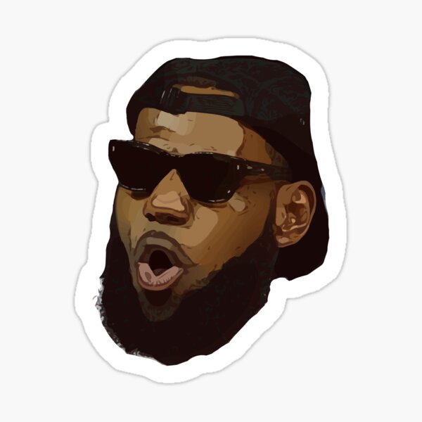 "Lebron James Funny Face" Sticker for Sale by Playful-Shop | Redbubble