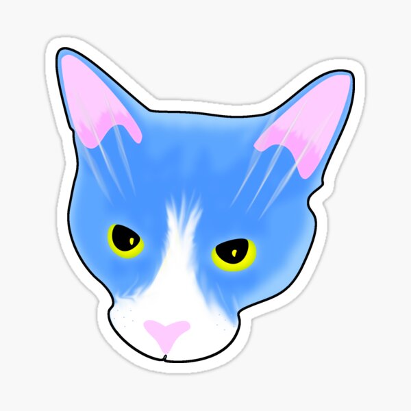 "Pride cat- trans flag" Sticker for Sale by dysperdis | Redbubble