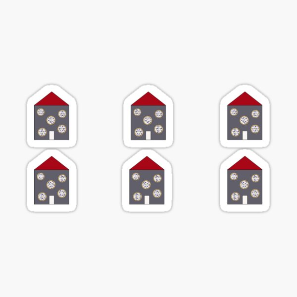 "Six Tiny Houses" Sticker for Sale by ImperialLily | Redbubble