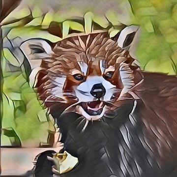 "Hungry Red Panda In Retro Pop" Greeting Card for Sale by Fearless-Fox ...