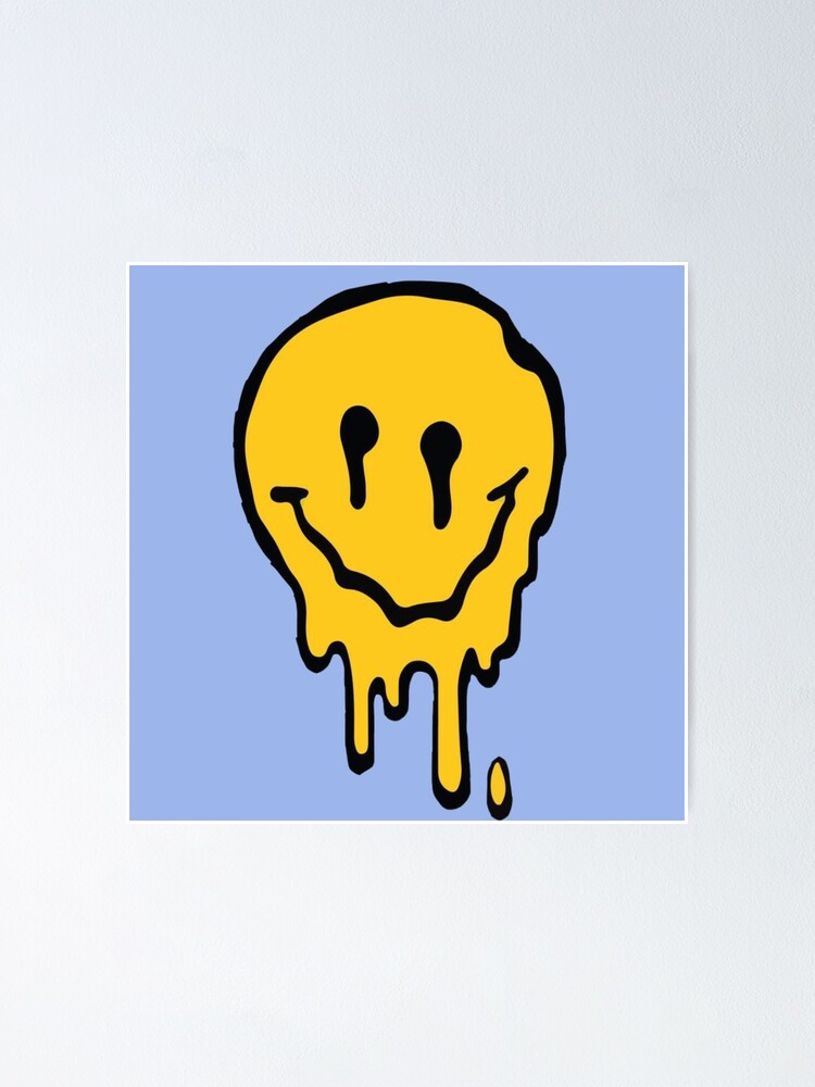 "melting smiley face" Poster for Sale by bronte2004 | Redbubble