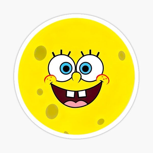 "Spongebob Circle Face" Sticker for Sale by imnodix | Redbubble