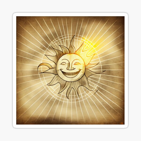 "HAPPY SUN" Sticker by Anki-ConceptArt | Redbubble