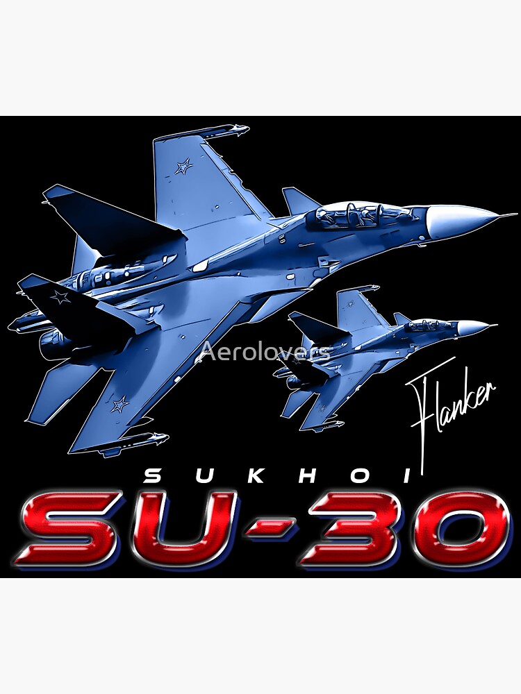 "Sukhoi SU-30 Flanker Russian Fighterjet" Sticker for Sale by ...