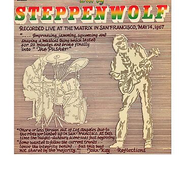 "Steppenwolf Early Steppenwolf Album Cover" Sticker for Sale by ...