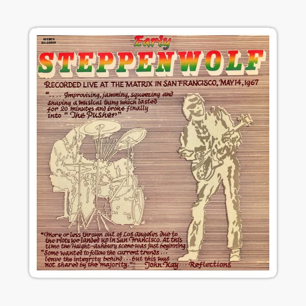 "Steppenwolf Early Steppenwolf Album Cover" Sticker for Sale by ...