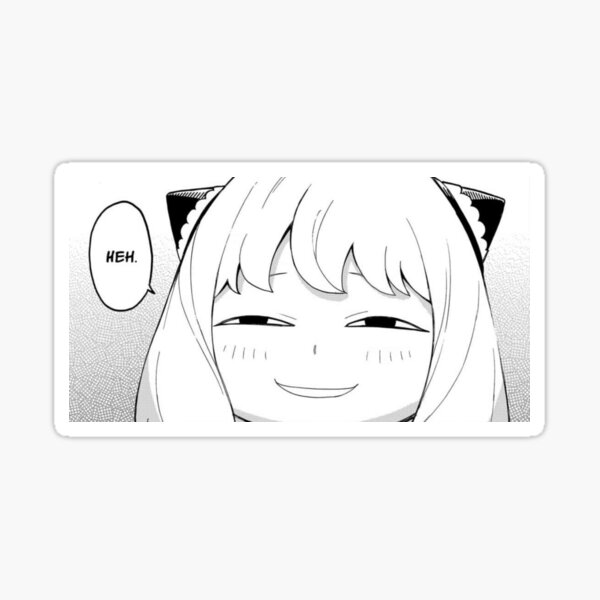 "Spy X Family Anya Heh" Sticker for Sale by memeison | Redbubble