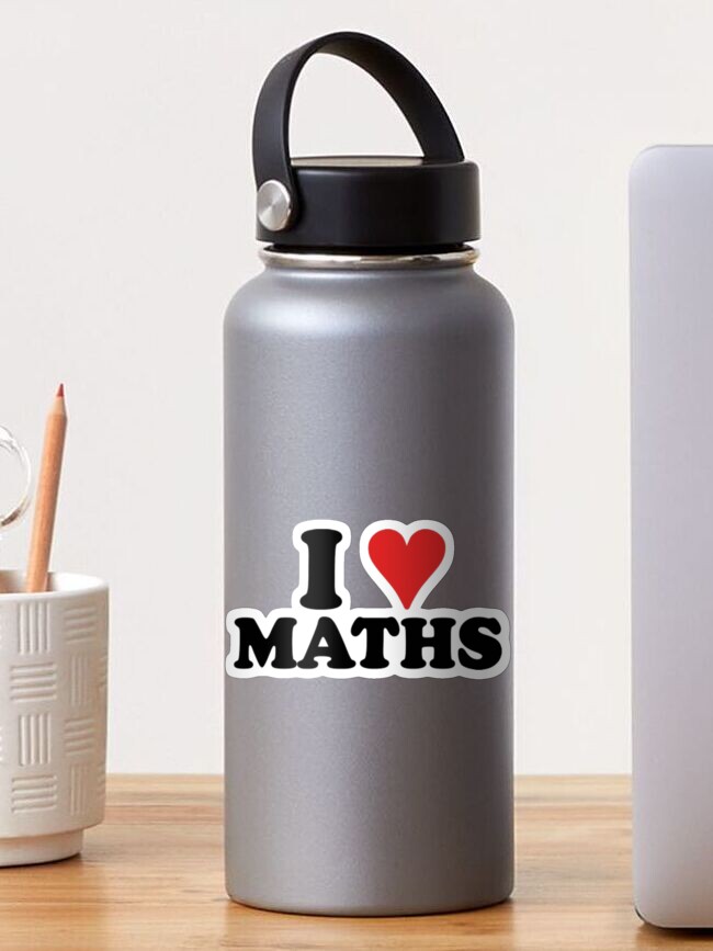 "I LOVE MATHS" Sticker for Sale by russ867 | Redbubble