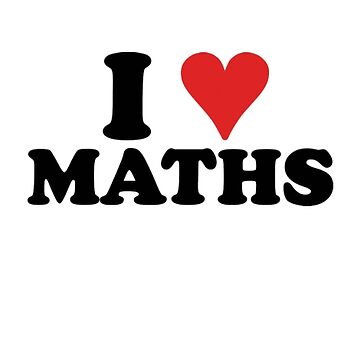 "I LOVE MATHS" Sticker for Sale by russ867 | Redbubble