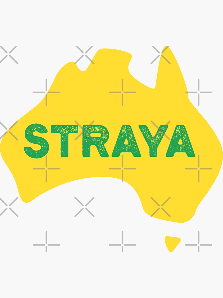 "Straya" Sticker for Sale by teesaurus | Redbubble