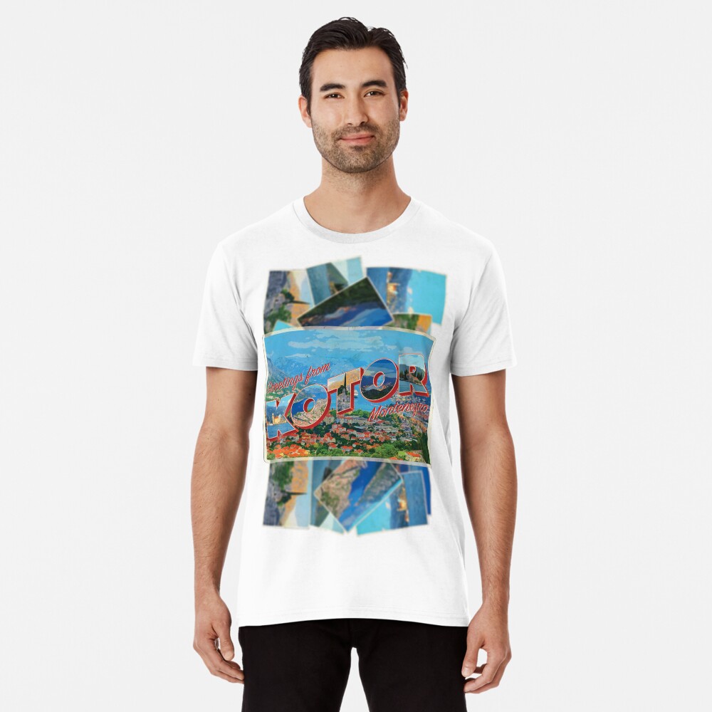 "Greetings from Kotor in Montenegro Vintage style retro souvenir ...