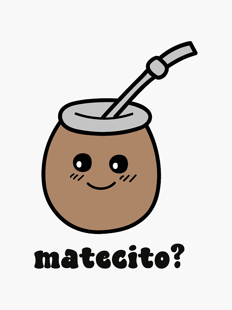 "matecito?" Sticker for Sale by jedirocklobster | Redbubble