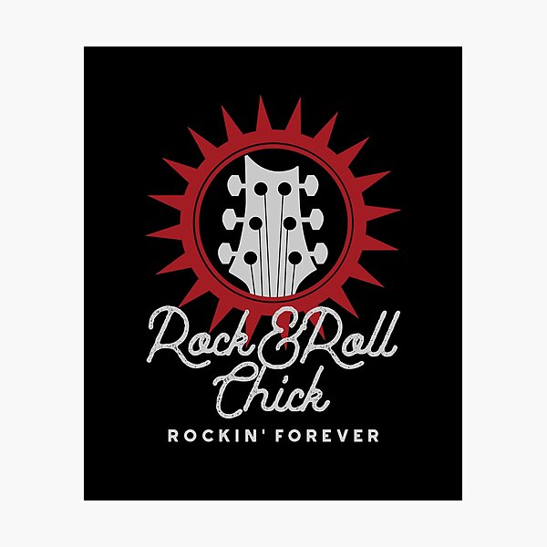 "Rock And Roll Chick Red Spike Logo" Photographic Print for Sale by ...