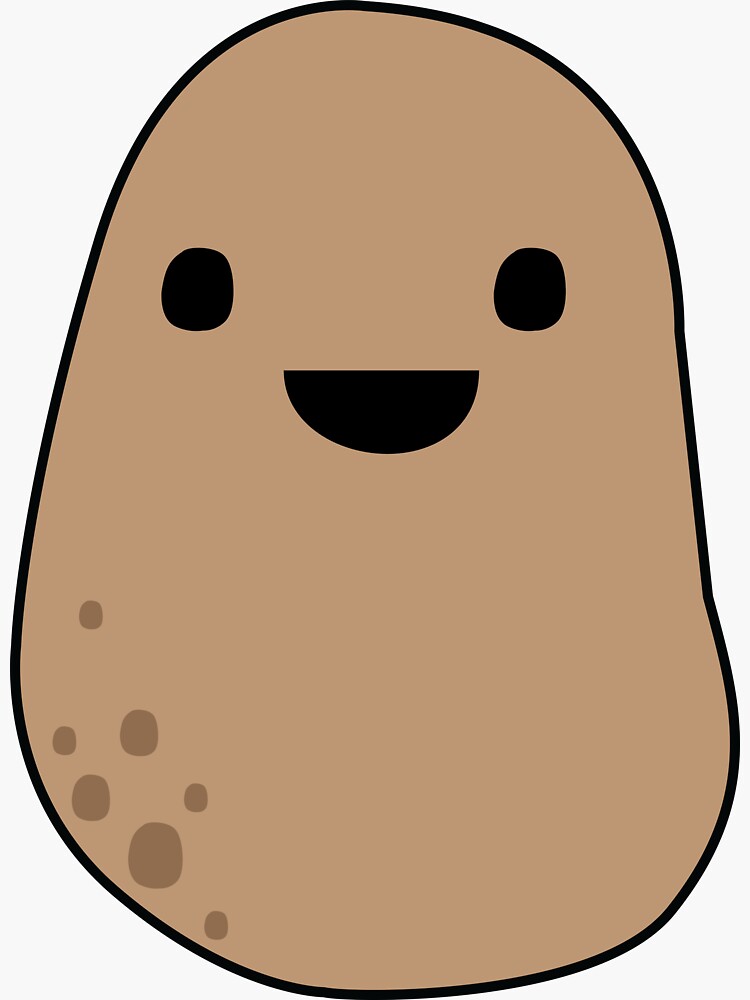 "Happy Potato" Sticker for Sale by eliana01019 | Redbubble