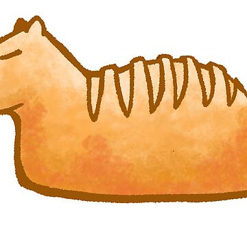 "capybara bread" Sticker by RubedoArt | Redbubble