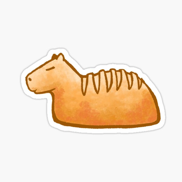 "capybara bread" Sticker by RubedoArt | Redbubble