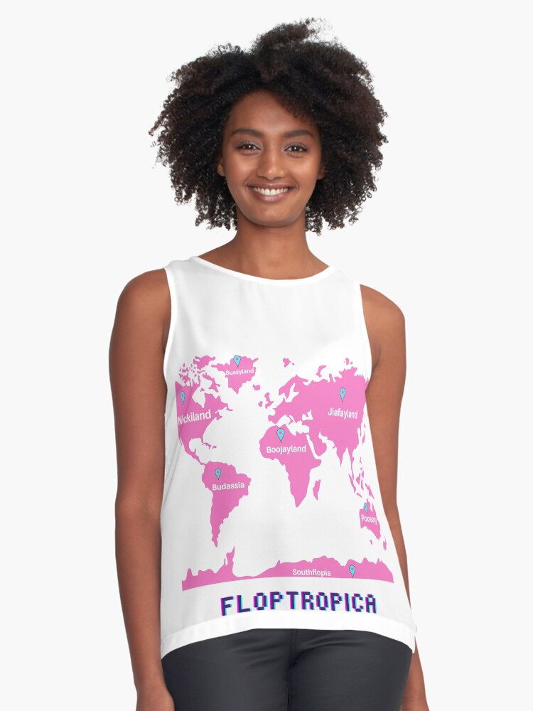 "Floptropica Map" Sticker for Sale by tranquillus | Redbubble